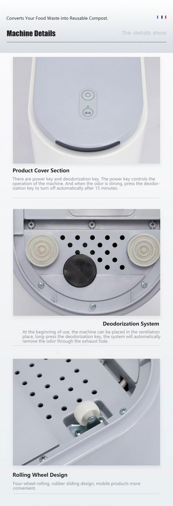2KG Kitchen Waste Decomposer Food Waste Composting Machine For Home