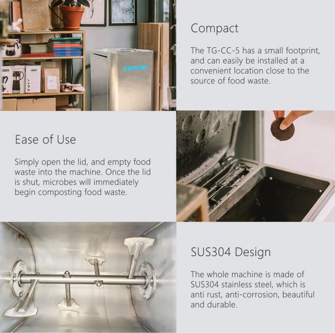 50Hz 5KG Home Composting Machine Household Waste Compactor For Garbage ...