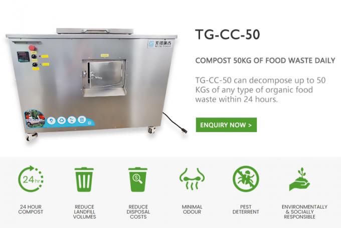 50KG Per Day Waste Decomposer Machine CE Fully Automatic Composting Machine