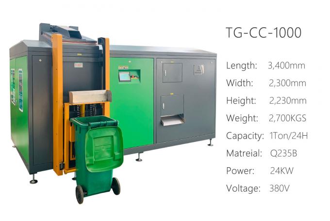 Large Scale Food Kitchen Waste Composting Machine 1000KG/24Hrs ...