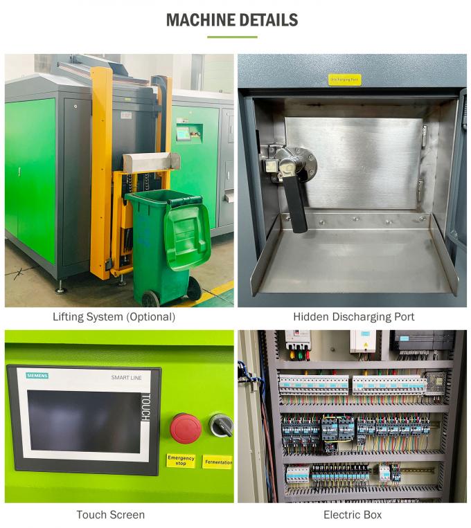 1000KG/24Hours Kitchen Waste Decomposer Machine Disposal System