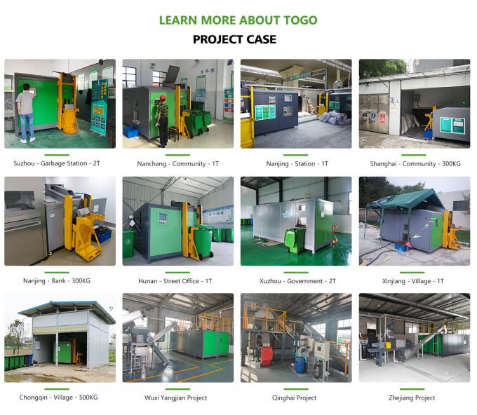 1000KG/24Hours Kitchen Waste Decomposer Machine Disposal System
